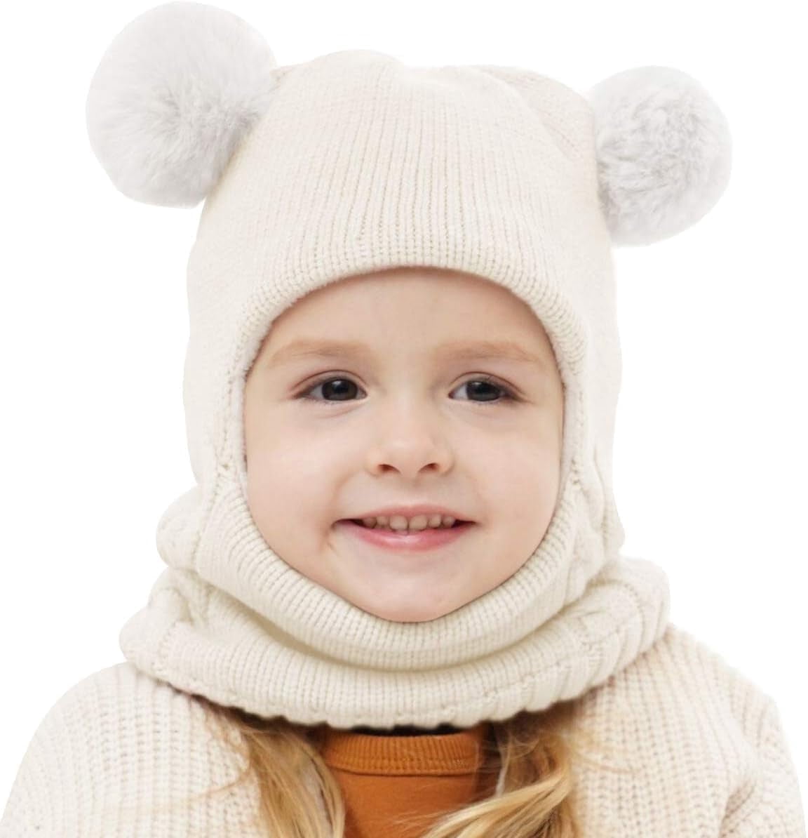 DOVACKA Toddler Winter Hat Scarf Set, 2-Layer Fleece, Unisex 2-8 Years ...