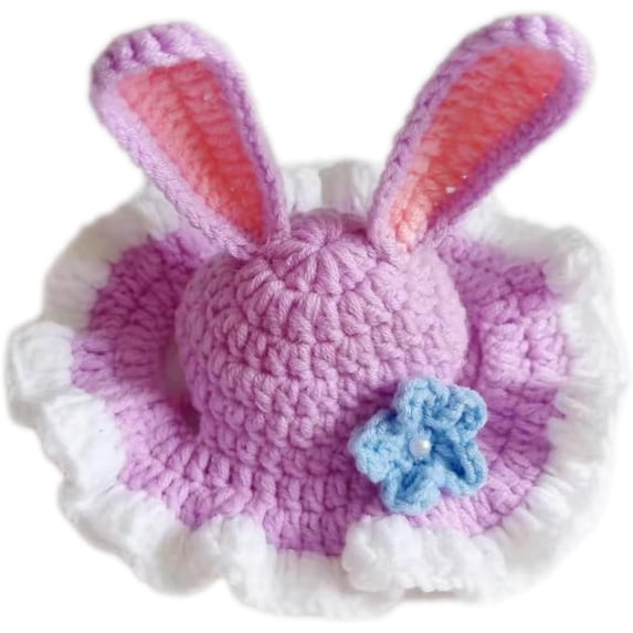 DOVACKA Cartoon Design Knit Cute Dog Hat Soft Cat Hat Rabbit Hat ...