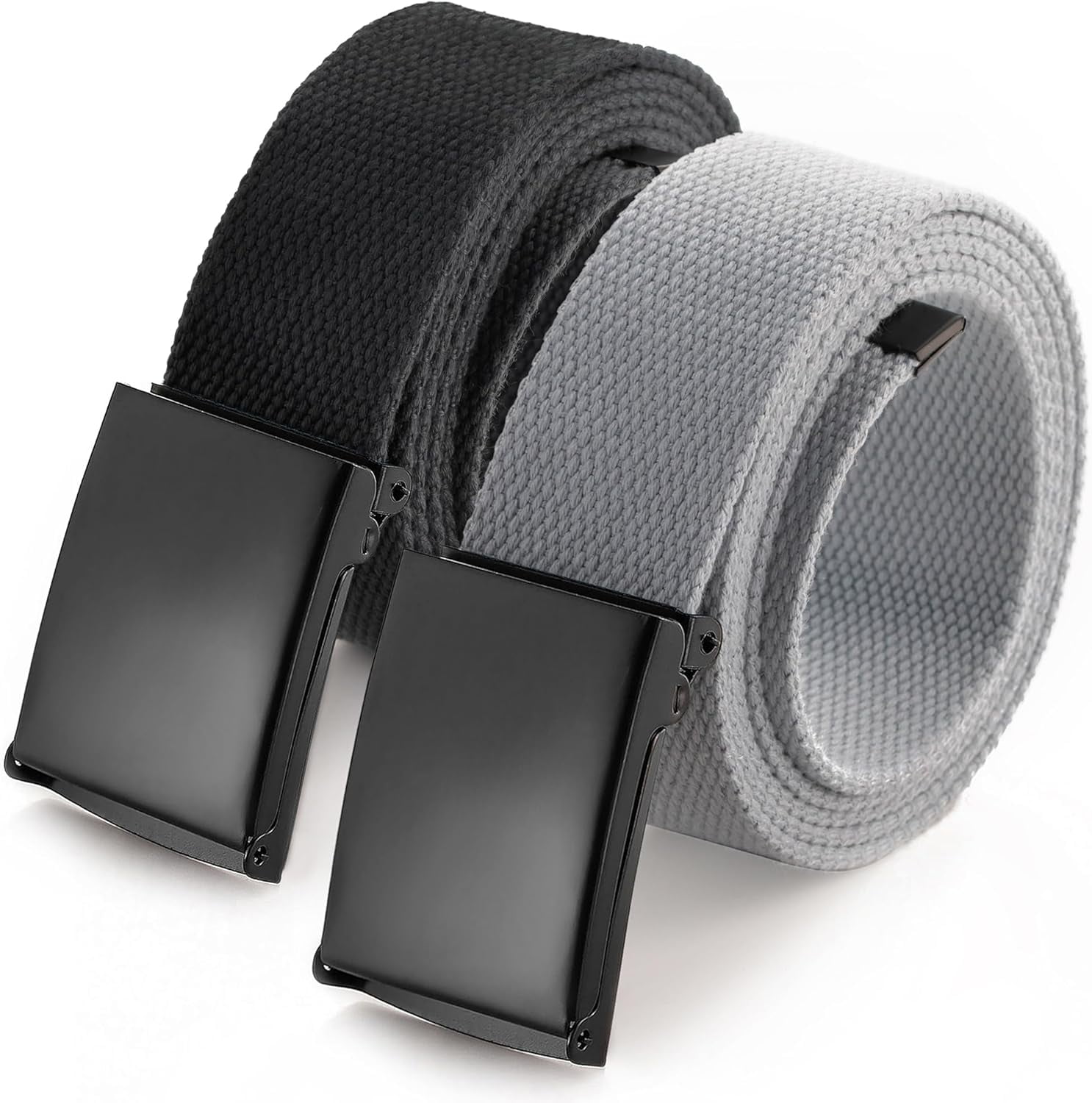 DOVACKA Cut To Fit Canvas Web Belt Size Up to 52" with Flip-Top Solid ...
