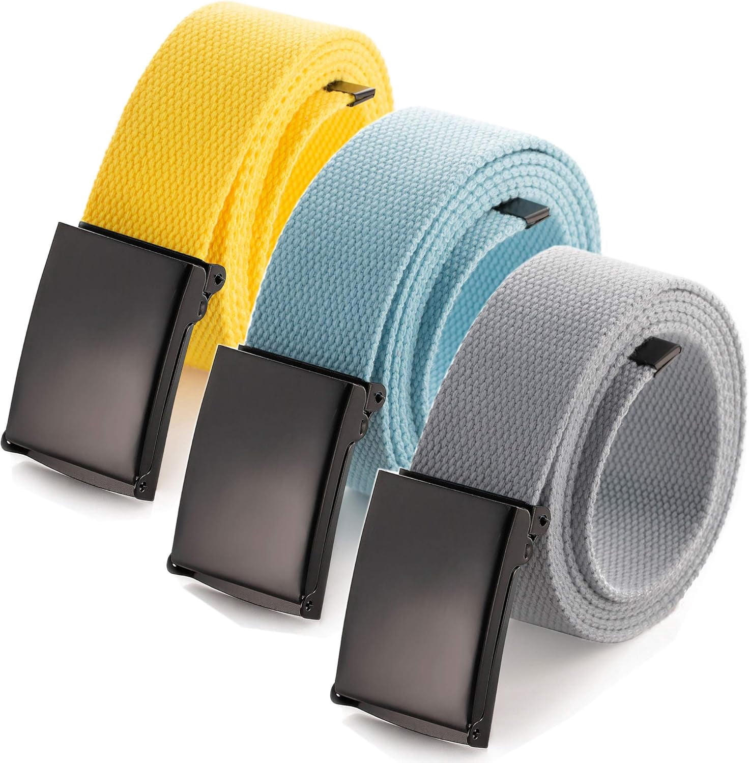 DOVACKA Cut To Fit Canvas Web Belt Size Up to 52" with Flip-Top Solid ...