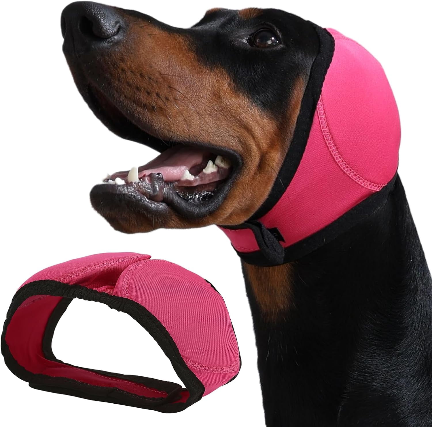 DOVACKA Dog Ear Muffs & Swim Cap and No Shake Ear Wrap for Bathing ...
