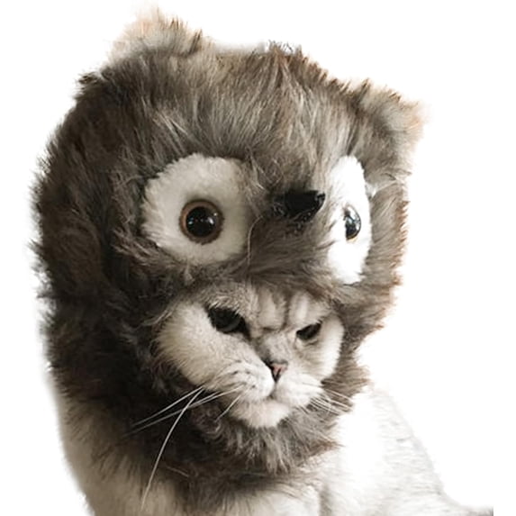 DOVACKA Halloween Pet Costume Hat, Soft Plush Animal Headwear with ...