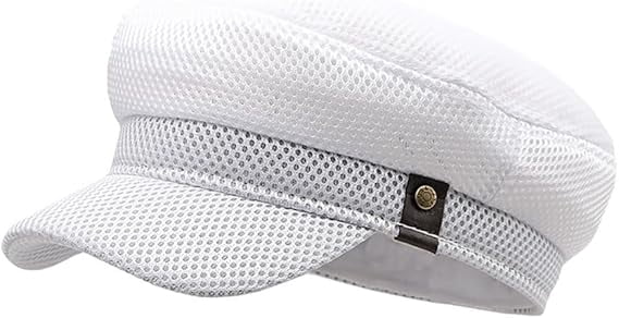 DOVACKA Summer Lightweight Mesh Gatsby Hat, Solid Plain Chauffeur ...