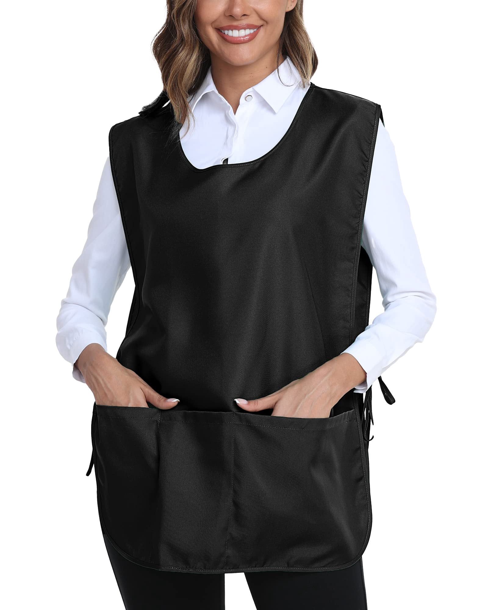 DOVACKA Unisex Cobbler Apron with 3 Pockets, Smock Vest Style, for ...