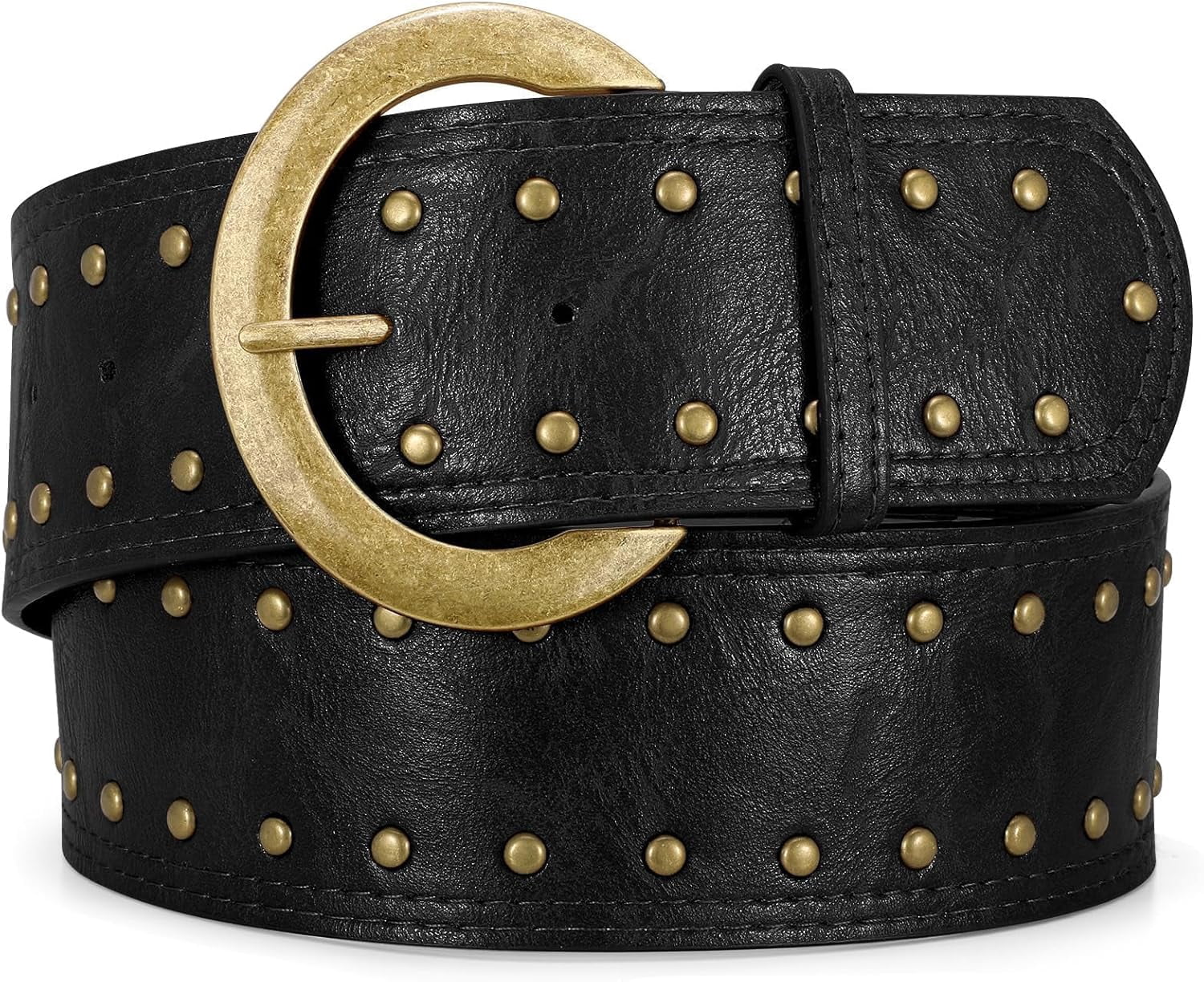 DOVACKA Wide Chunky Leather Belts for Women 2.3" Western Vintage ...