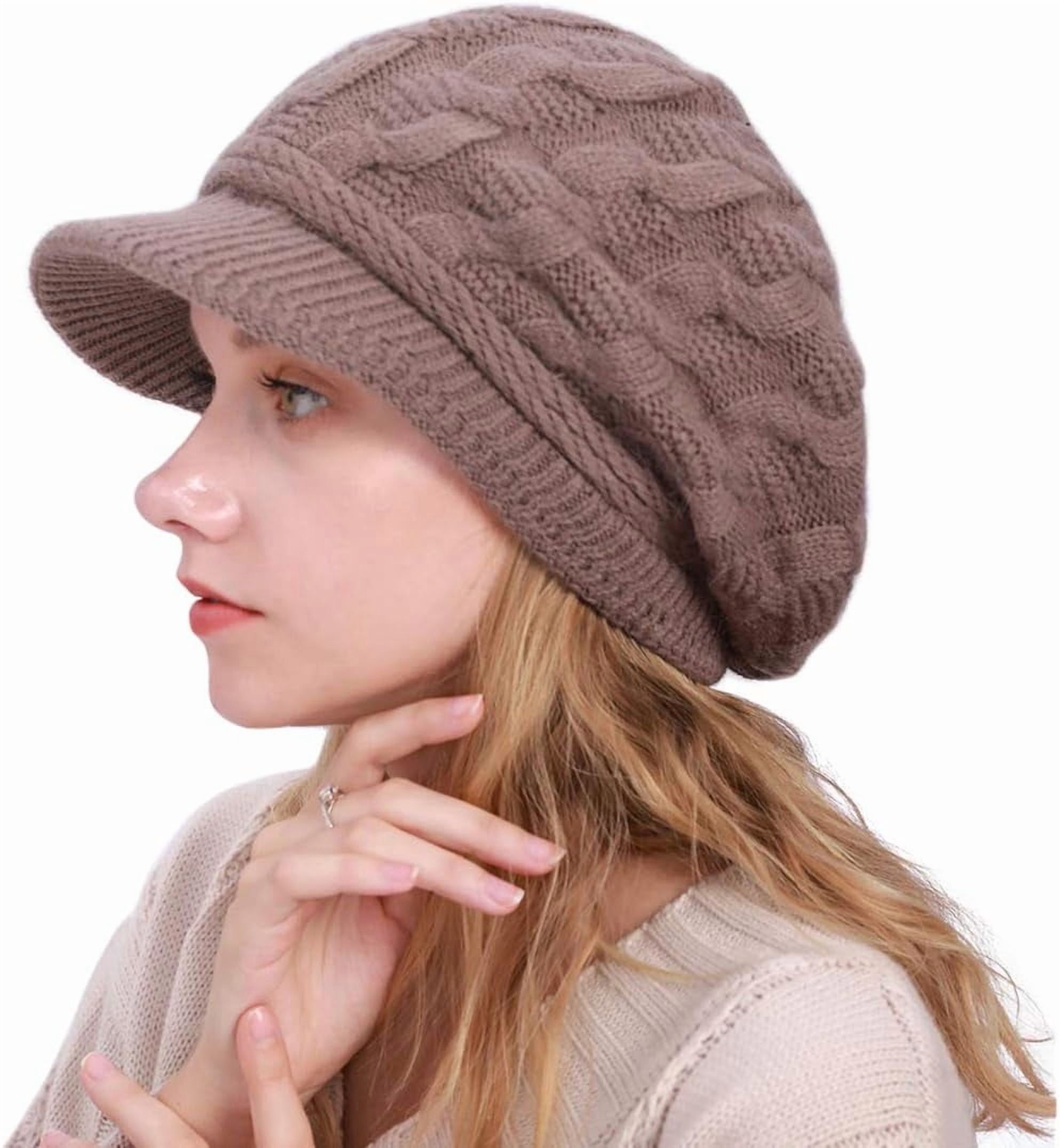 DOVACKA Women Winter Warm Beanie Knit Hat Soft Lined Snow Ski Caps with ...