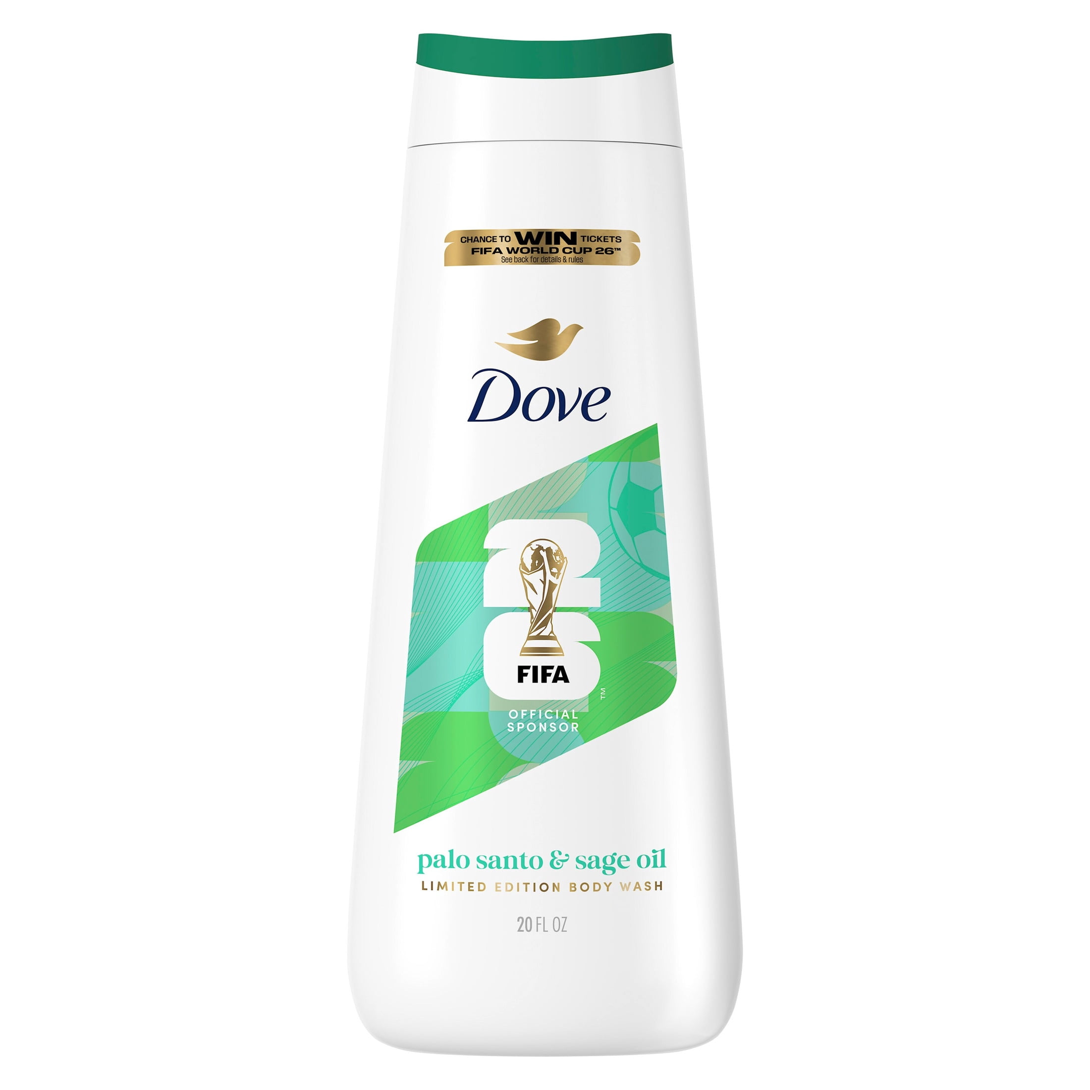 Dove Limited Edition FIFA Body Wash Palo Santo & Sageo Oil for Hydrated ...
