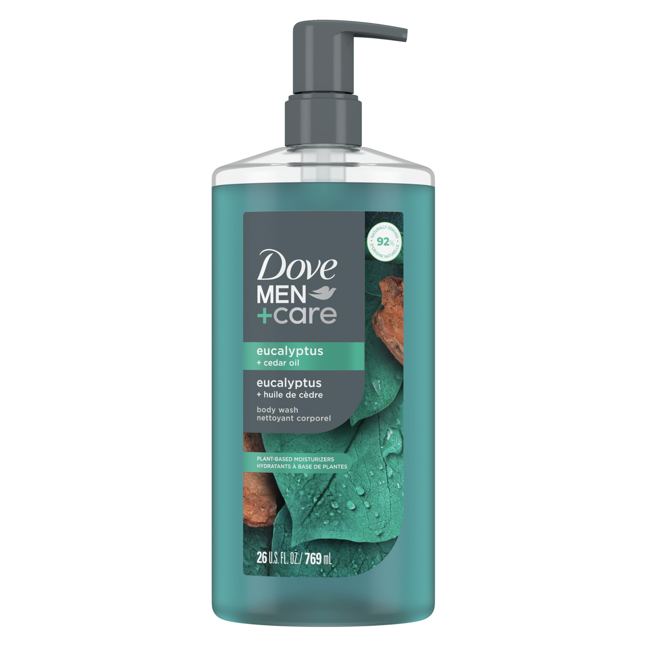 DOVE MEN + CARE MMF7 Body Wash Eucalyptus + Cedar Oil to Rebuild Skin ...