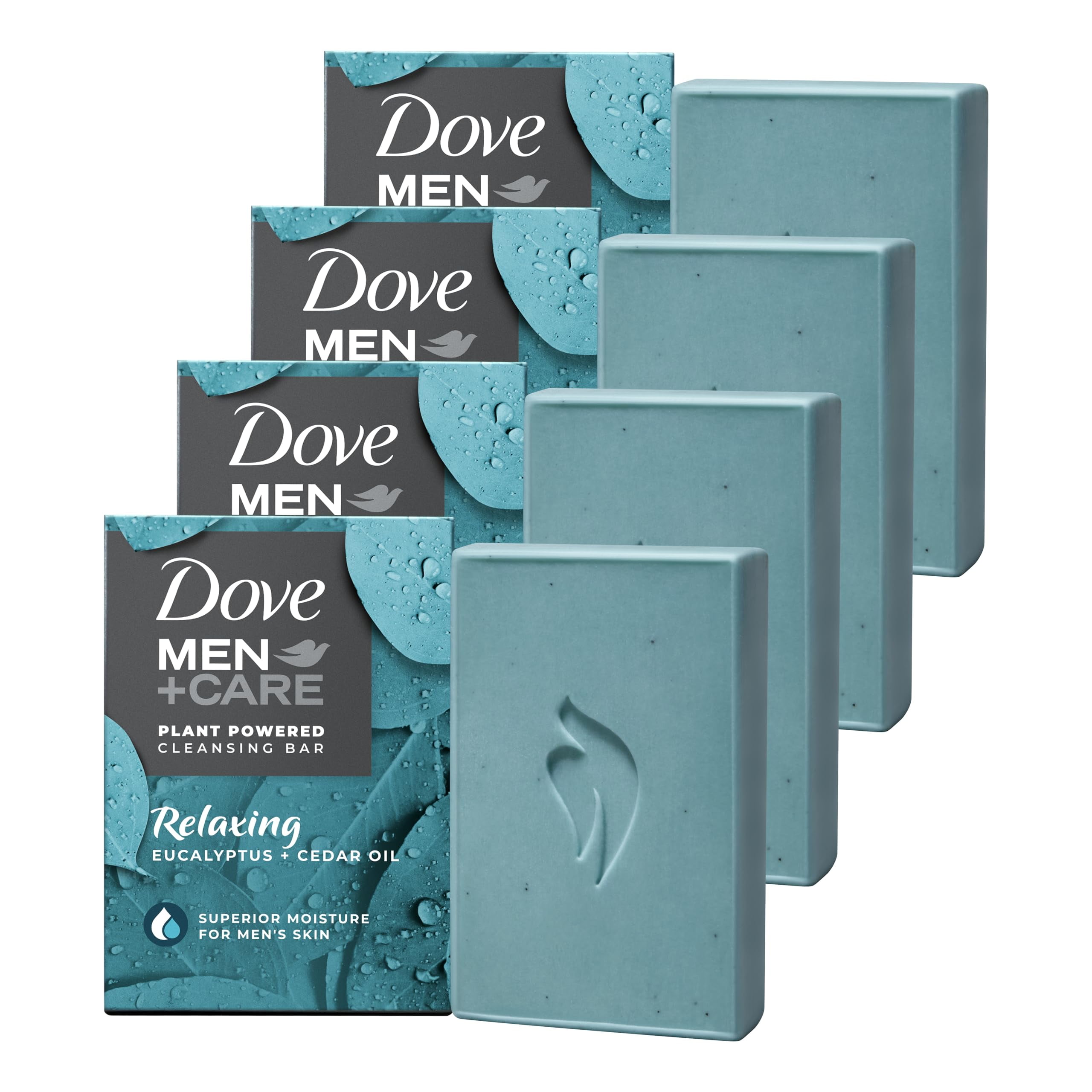 DOVE MEN + CARE WHF2 Cleansing Bar Soap Eucalyptus + Cedar Oil 4 Count ...