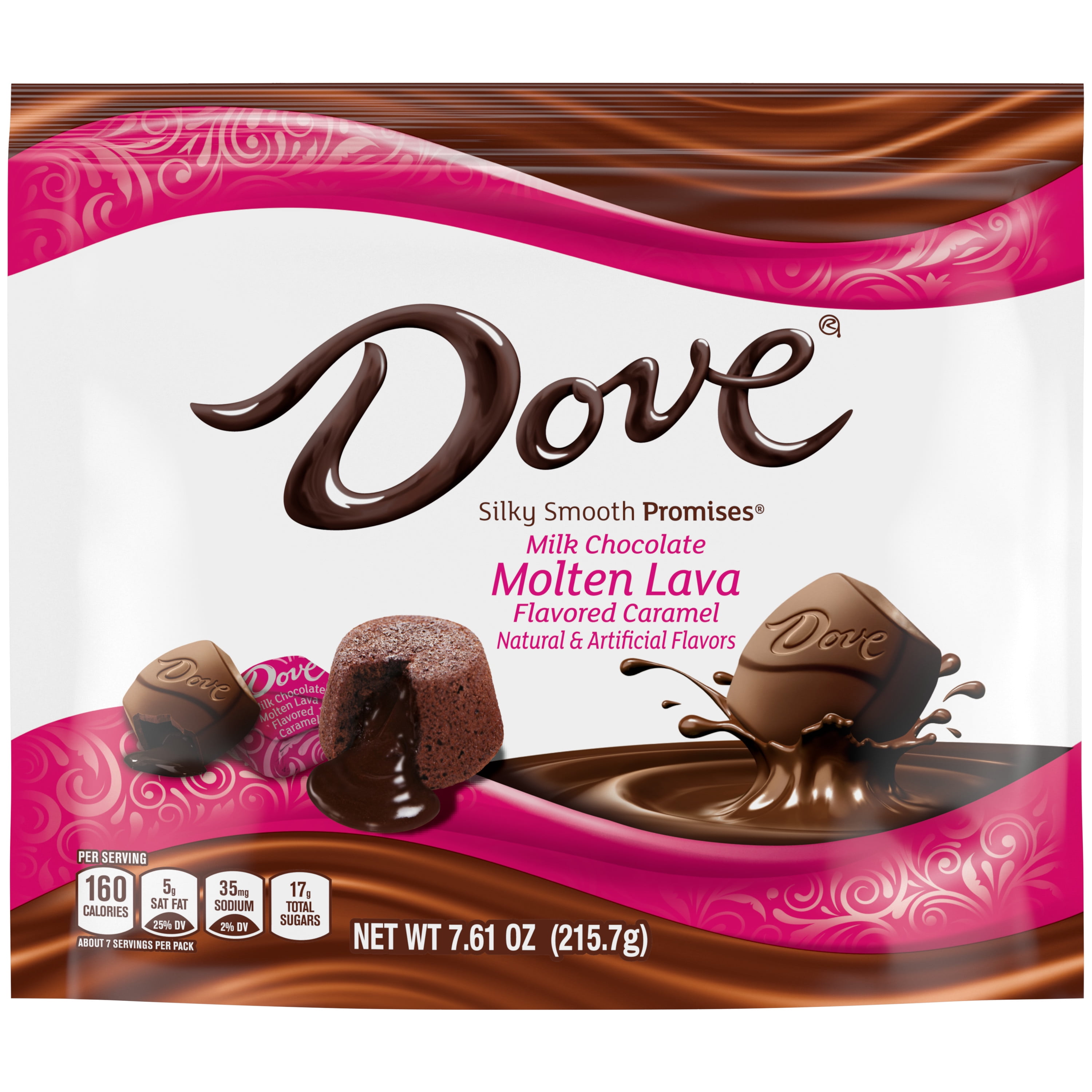 Dove Premium Promises Milk Chocolate with Molten Lava Caramel Candy - 7 ...