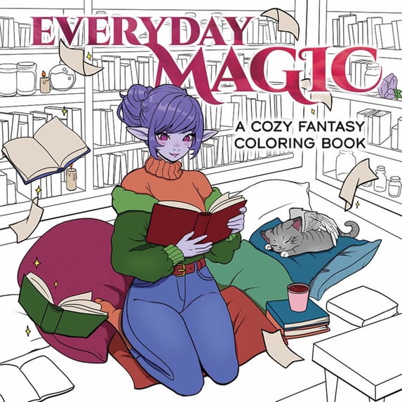 Dover Farms Everyday Magic Cozy Fantasy Coloring Book 96 Pages ...
