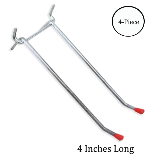DOVETAIL (4 Pack) 4" (10.2 cm) Double Prong Hooks | Galvanized Steel ...