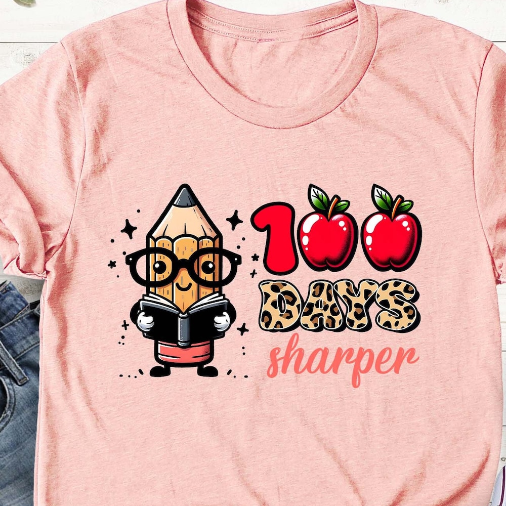 DOVU 100 Days Sharper Shirt, Sharper Pencil Student Shirt, 100 Days Of ...