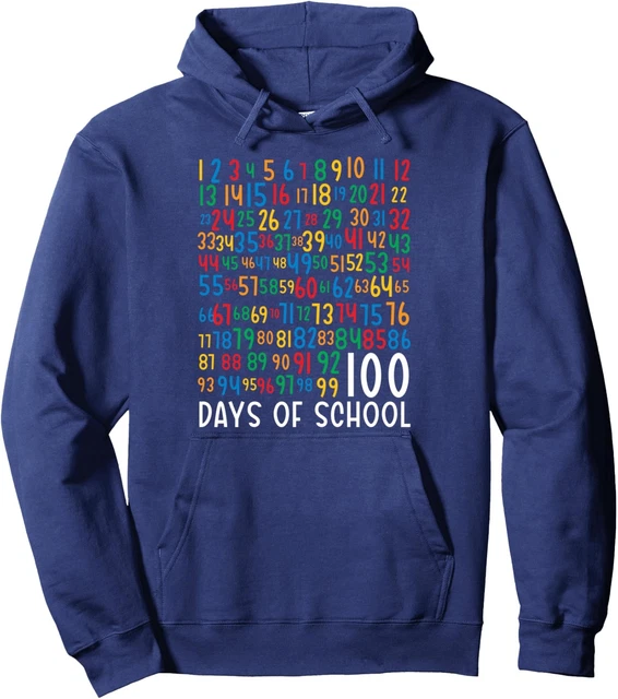 DOVU 100Th Day Of School 100 Days Learning Math Numbers Unisex Hoodie ...