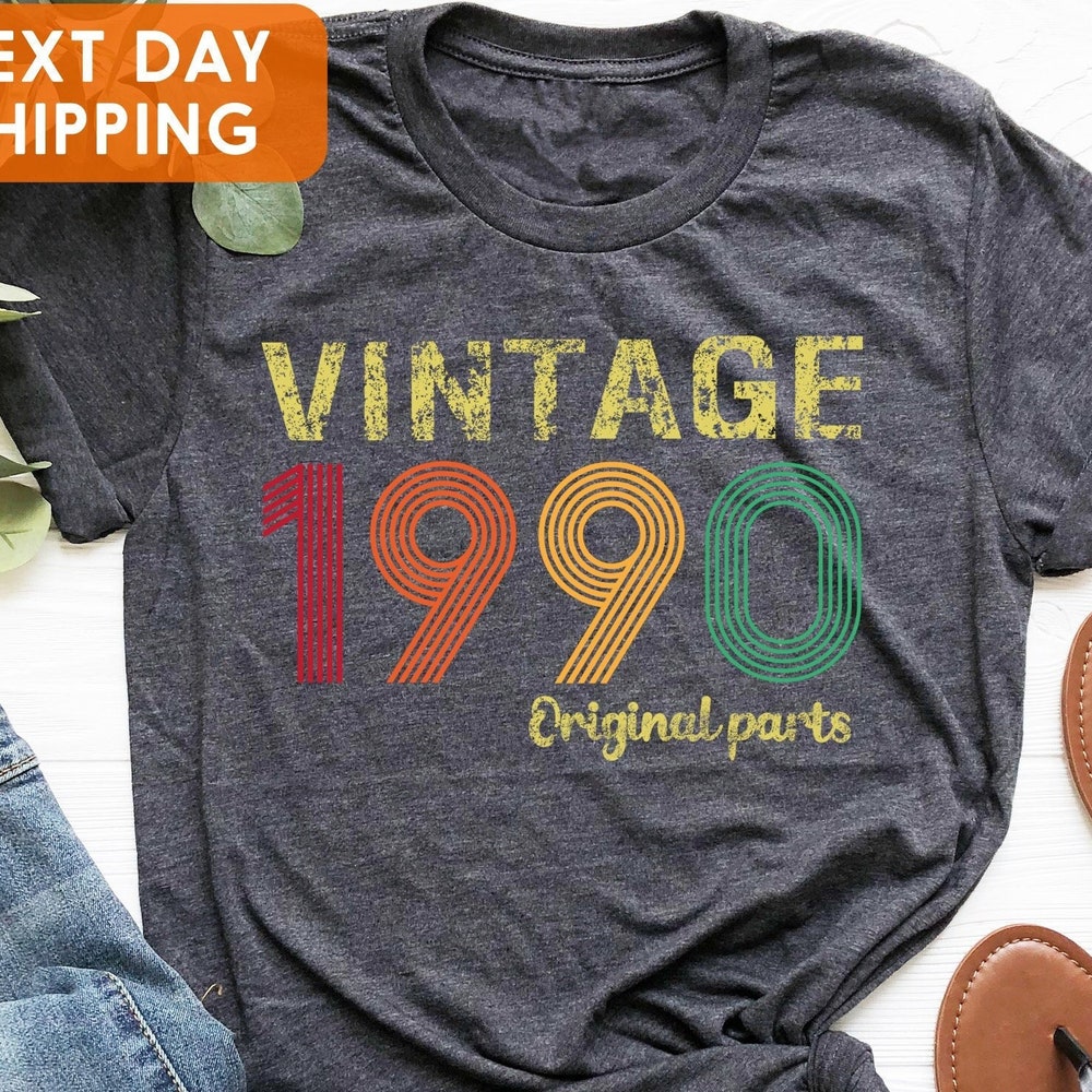 DOVU 35Th Birthday Shirt, Retro 1990 Shirt, 35Th Birthday Woman Shirt ...