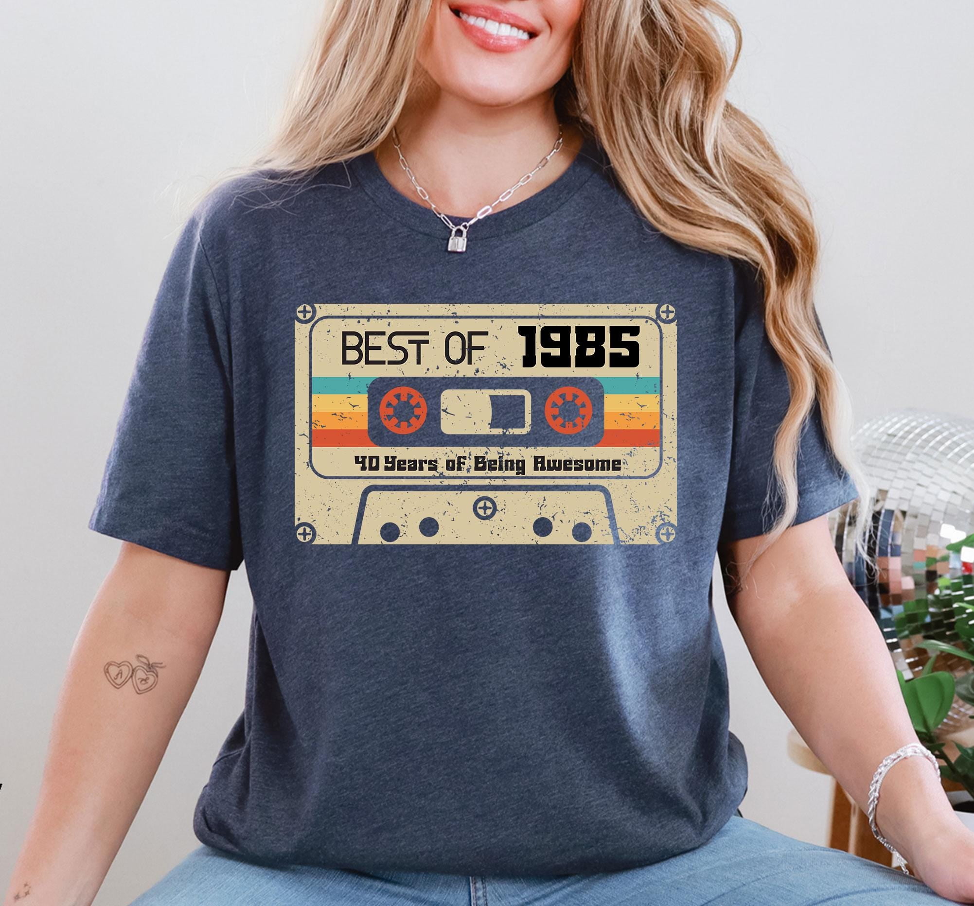 DOVU 40Th Birthday Shirt, Vintage 1985 Limited Edition Cassette T-Shirt, 1985 Birthday, 40Th ...