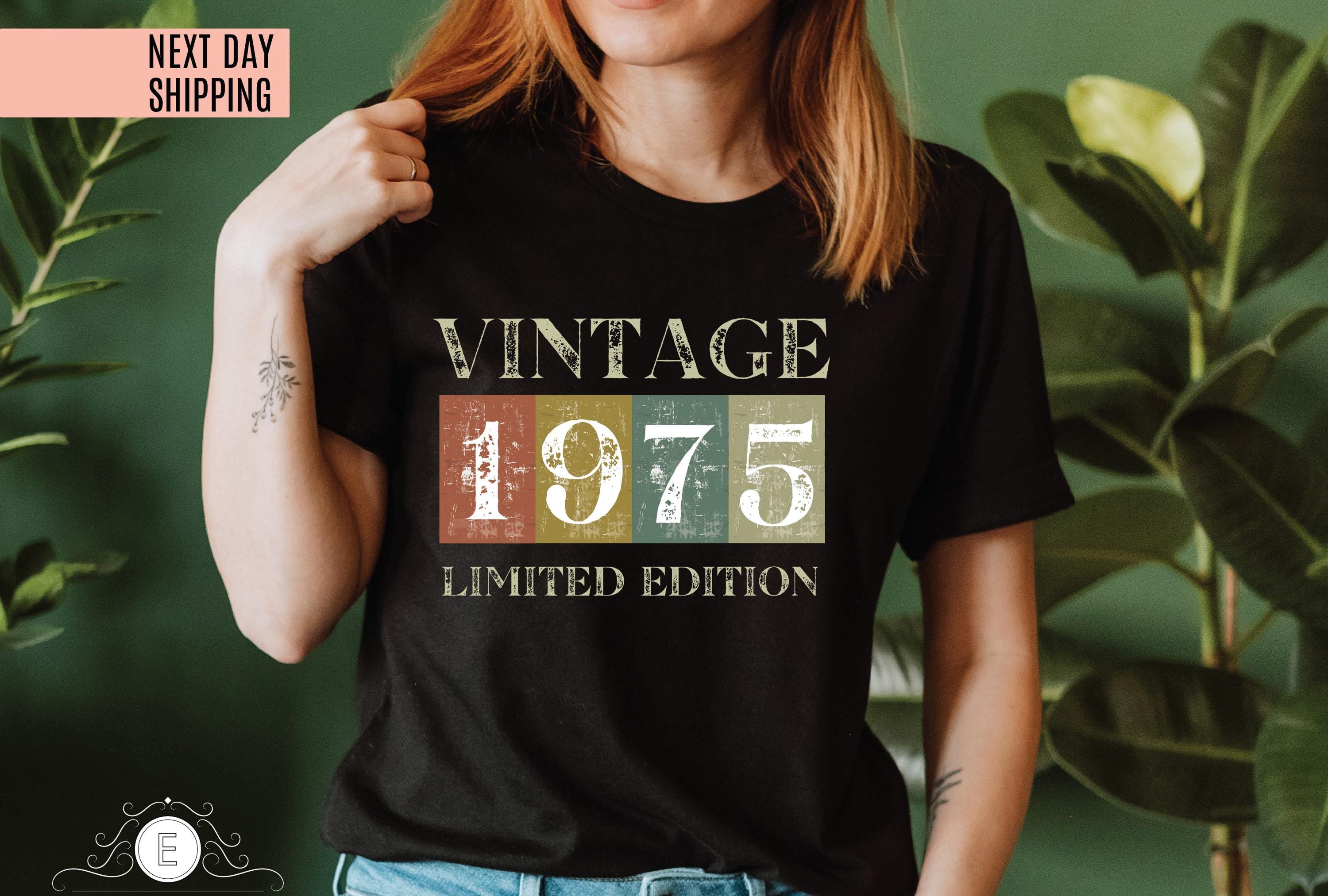 DOVU 50Th Birthday Shirt, Vintage 1975 Limited Edition, 50Th Birthday ...