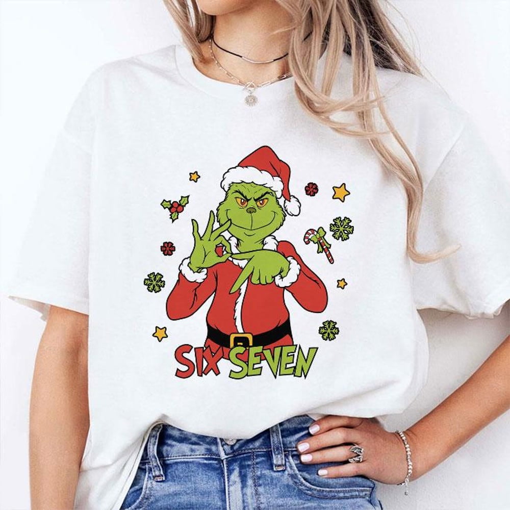 DOVU 6 7 Six Seven Grinch Chris.Tmas T Shirt Unisex S-5XL Hot Trending ...