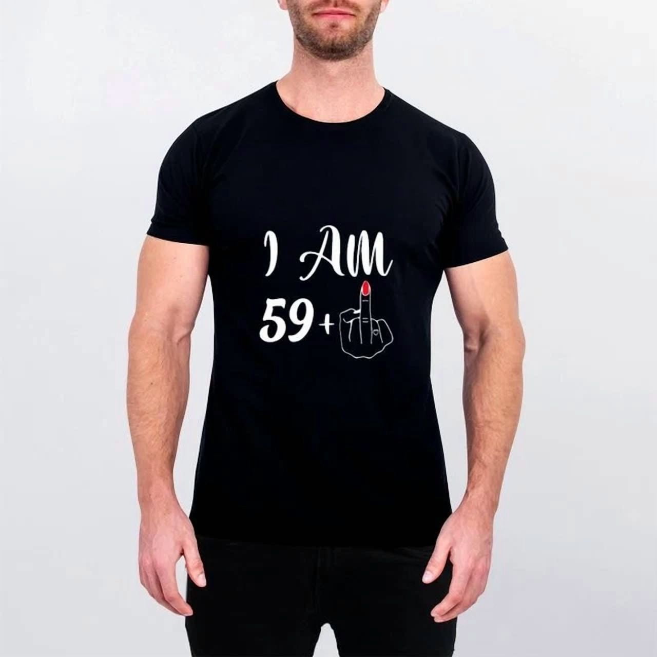 DOVU 60Th Birthday I'M 59 Plus 1 60 Years Old Shirt Gift Unisex S-5XL ...