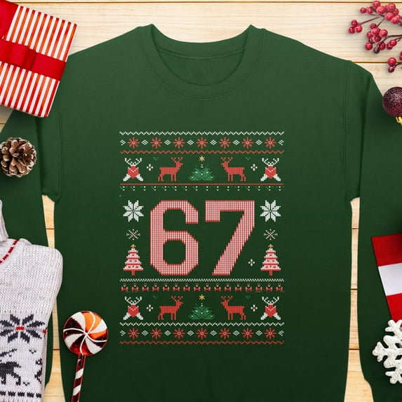 DOVU 67 Xmas Sweatshirt, Xmas Sweaters, Holiday Cheer, Xmas, Trendy 67 ...