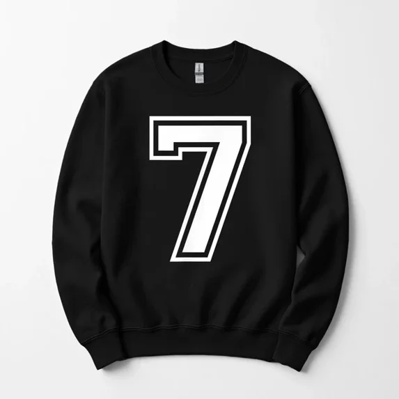DOVU 7 Number Seven Team Sports Graphic Design Matching Varsity ...