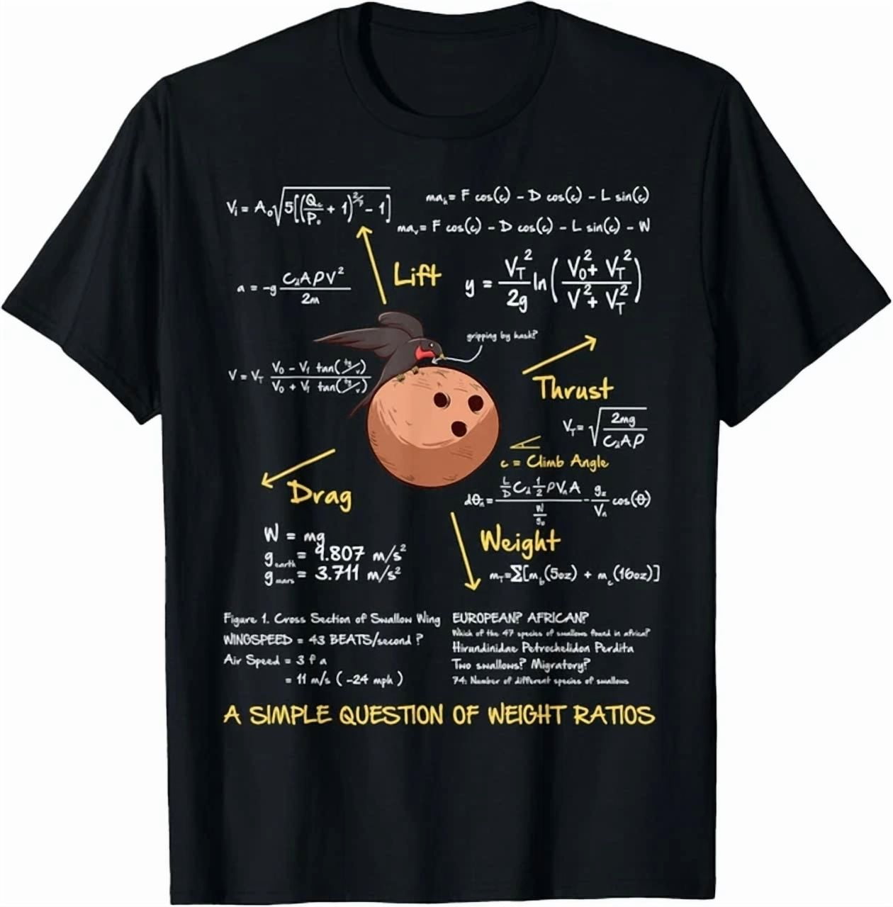 DOVU A Simple Question Of Weight Ratios Funny Math T-Shirt Unisex S-5XL ...