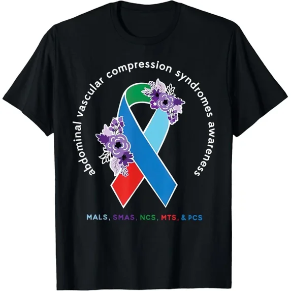 DOVU Abdominal Vascular Compression Syndromes Awareness T-Shirt For ...