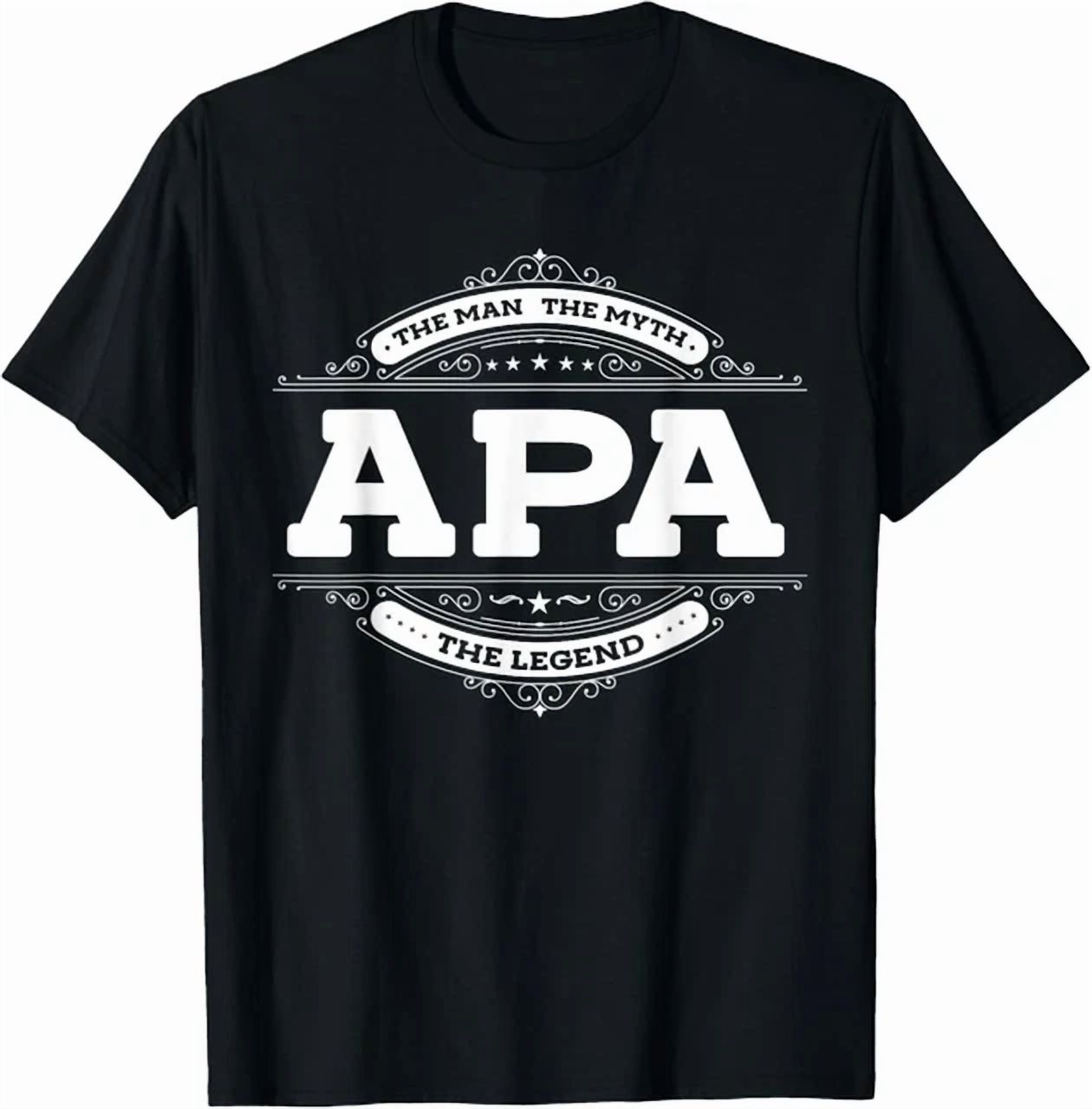 DOVU Apa The Man The Myth The Legend Father Dad Uncle Idea T-Shirt ...