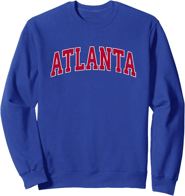 DOVU Atlanta Georgia Ga Vintage Sports Design Red Design Crewneck ...