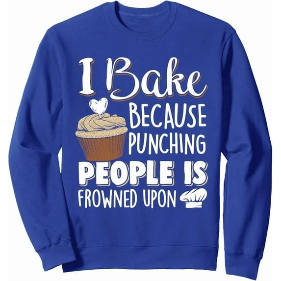 DOVU Baking Lover Punching People Baker And Cupcake Food Crewneck Sweatshirt Trendy Sweatshirt ...
