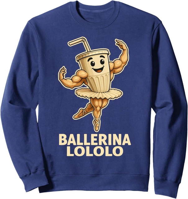 DOVU Ballerina Lololo Brainrot Funny Italian Brain Rot Crewneck Sweatshirt Trendy Sweatshirt ...