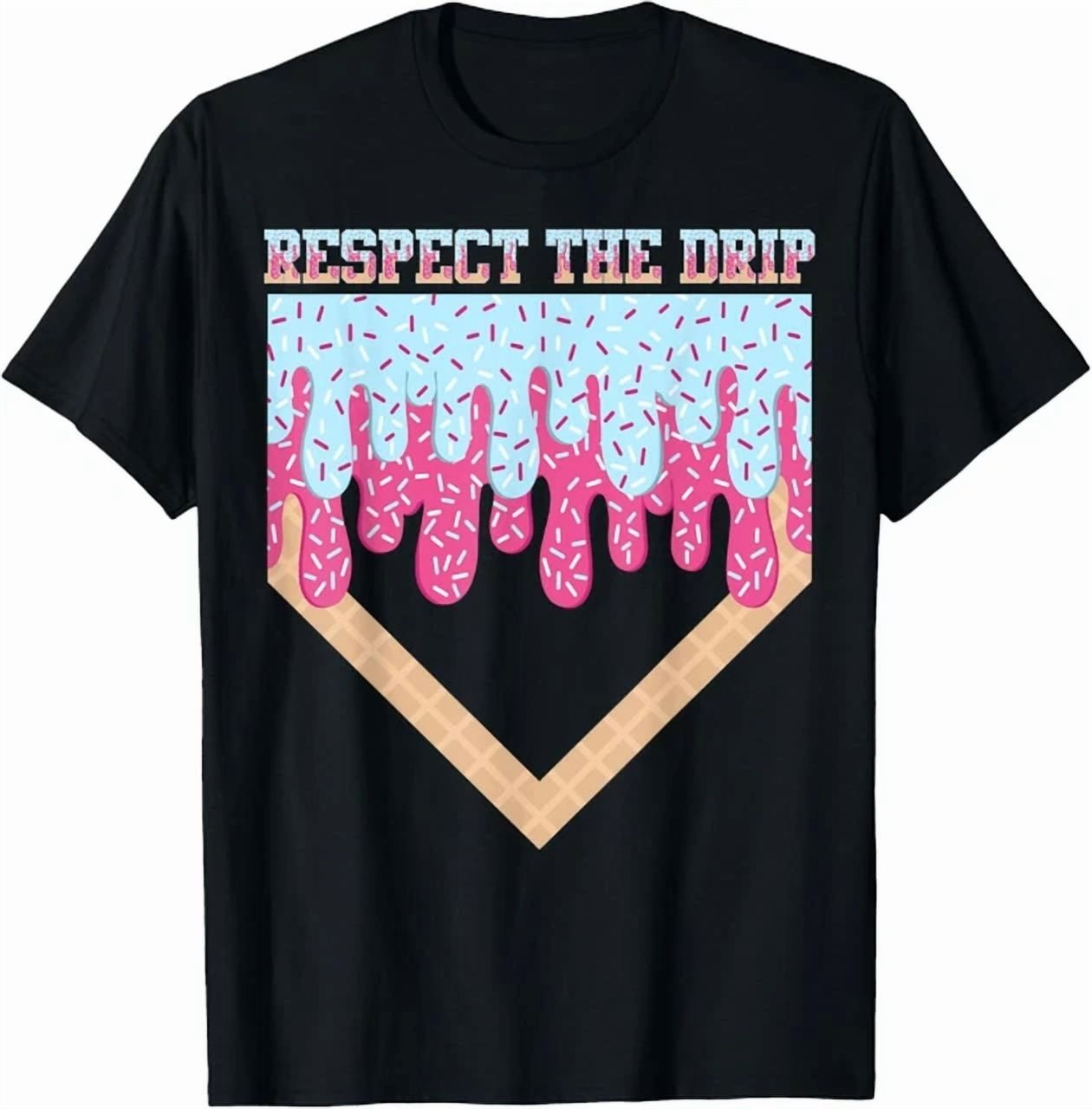 DOVU Baseball Drip Boys Home Plate Ice Cream Sprinkles Sports Boy T ...