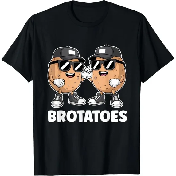 DOVU Best Friend Potato Pun Funny Matching Bestie Brotatoes T-Shirt ...