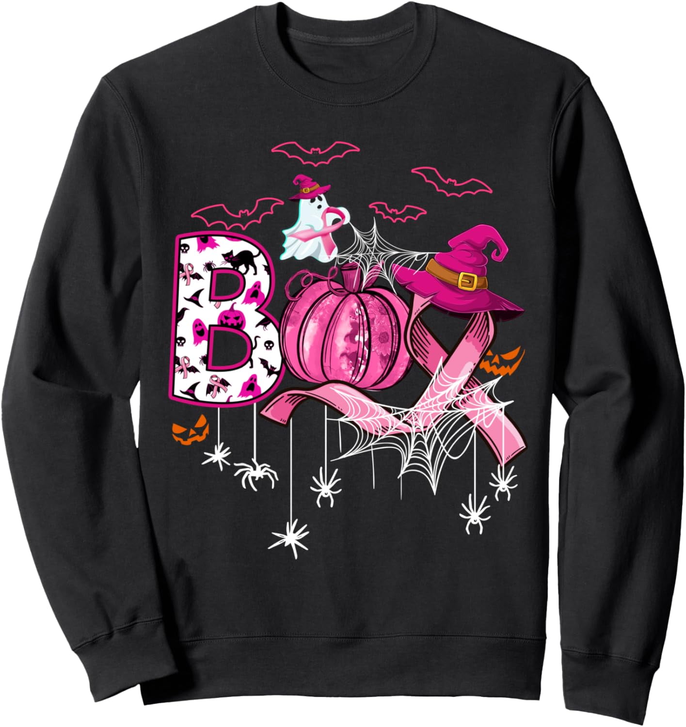 DOVU Boo Hal.Low.Een Pumpkin Pink Ribbon Witc.H Breast Cancer ...
