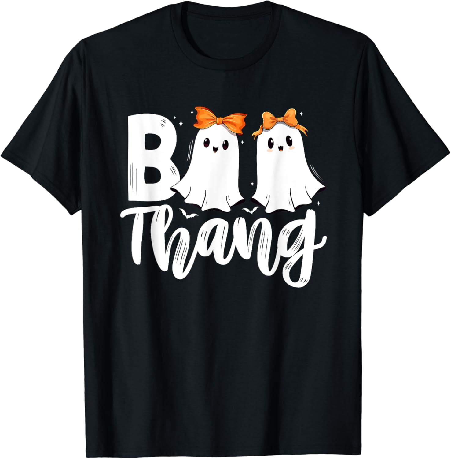 DOVU Boo Thang Funny Thing Cute Hal.Low.Een Ghost Girl'S Bow T-Shirt ...