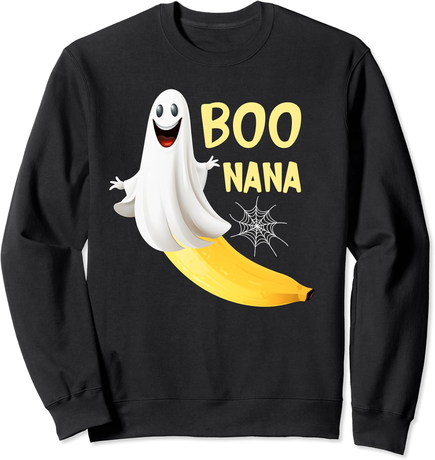 DOVU Boonana Cute Ghost Banana Hal.Low.Een Sweatshirt Trendy Sweatshirt ...