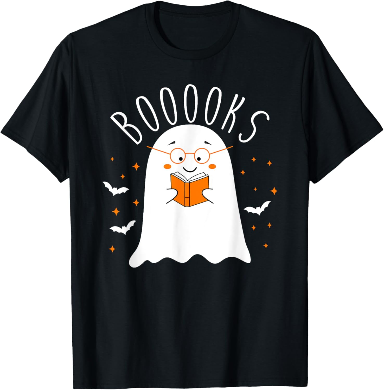 DOVU Booooks! Funny Hal.Low.Een Cute Ghost Reading Library Books T ...