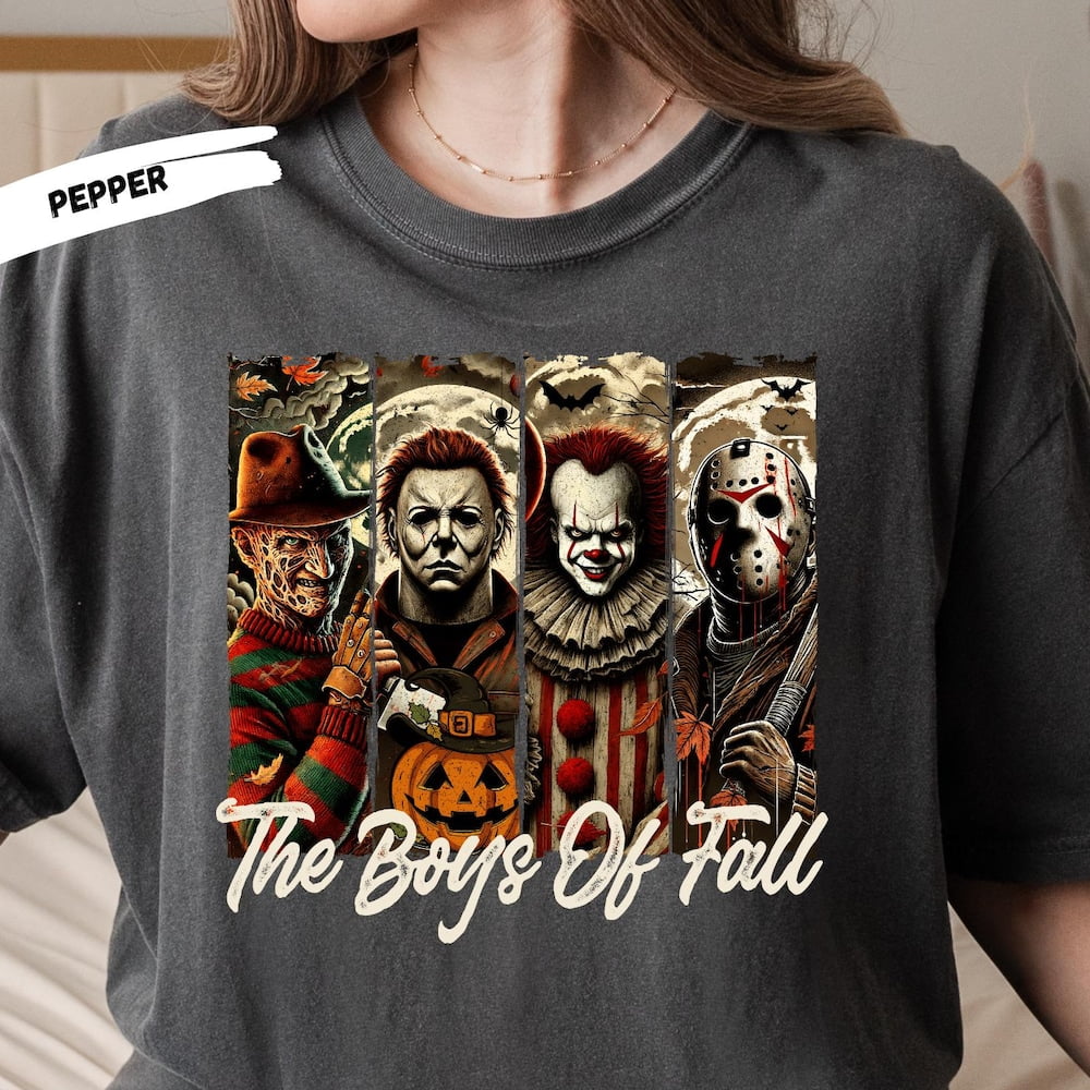 DOVU Boys Of Fall Horror Movie Shirt: Hal.Low.Een Kil.Lers Tee Unisex S ...