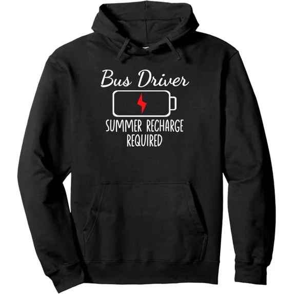 DOVU Bus Driver Summer Recharge Required Last Day Unisex Hoodie Outdoor ...