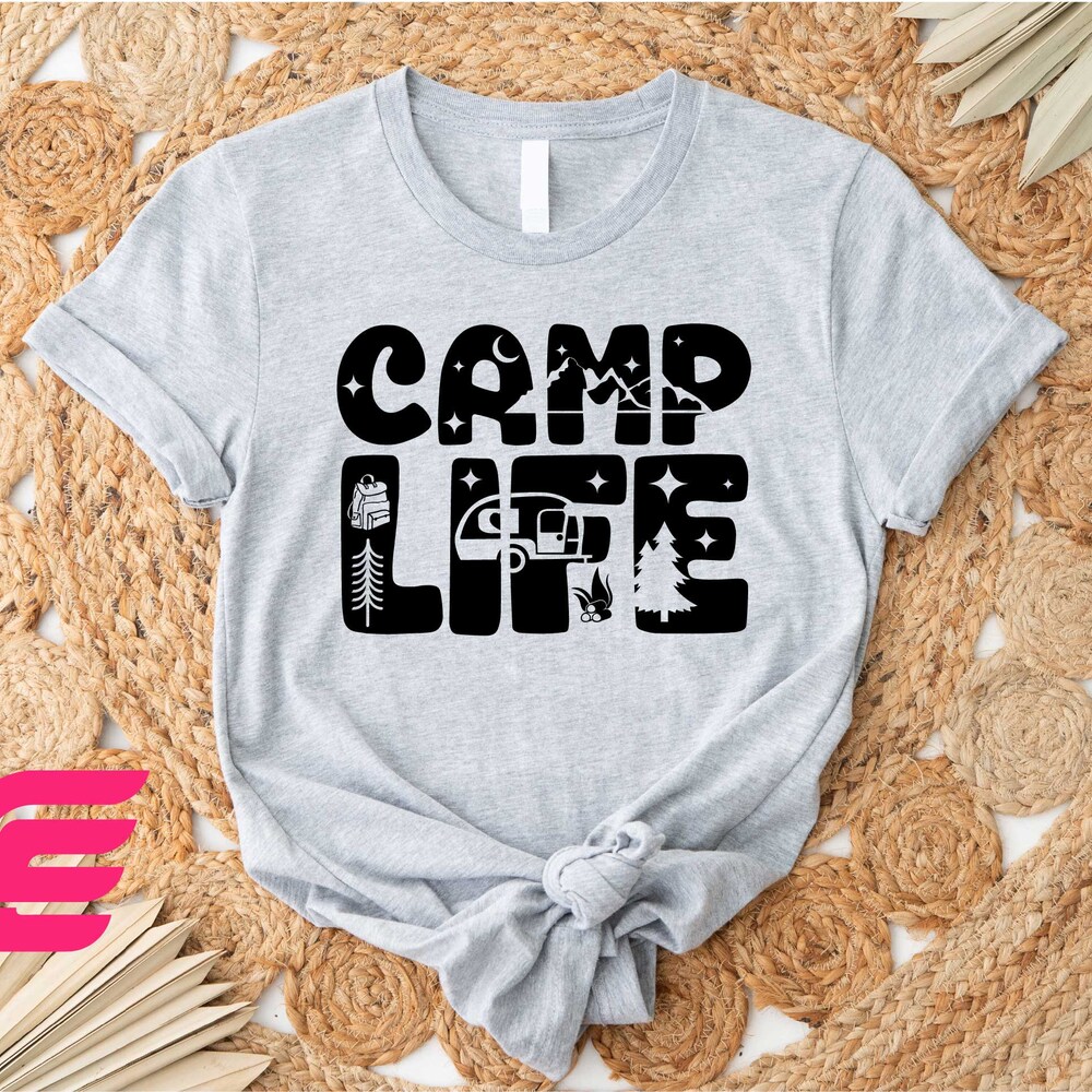 DOVU Camp Life Shirt, Camp Shirt, Camping Shirt, Camper Shirt, Happy ...