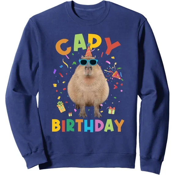 DOVU Capy Birthday Capybara Animals Sunglasses Unisex Crewneck ...