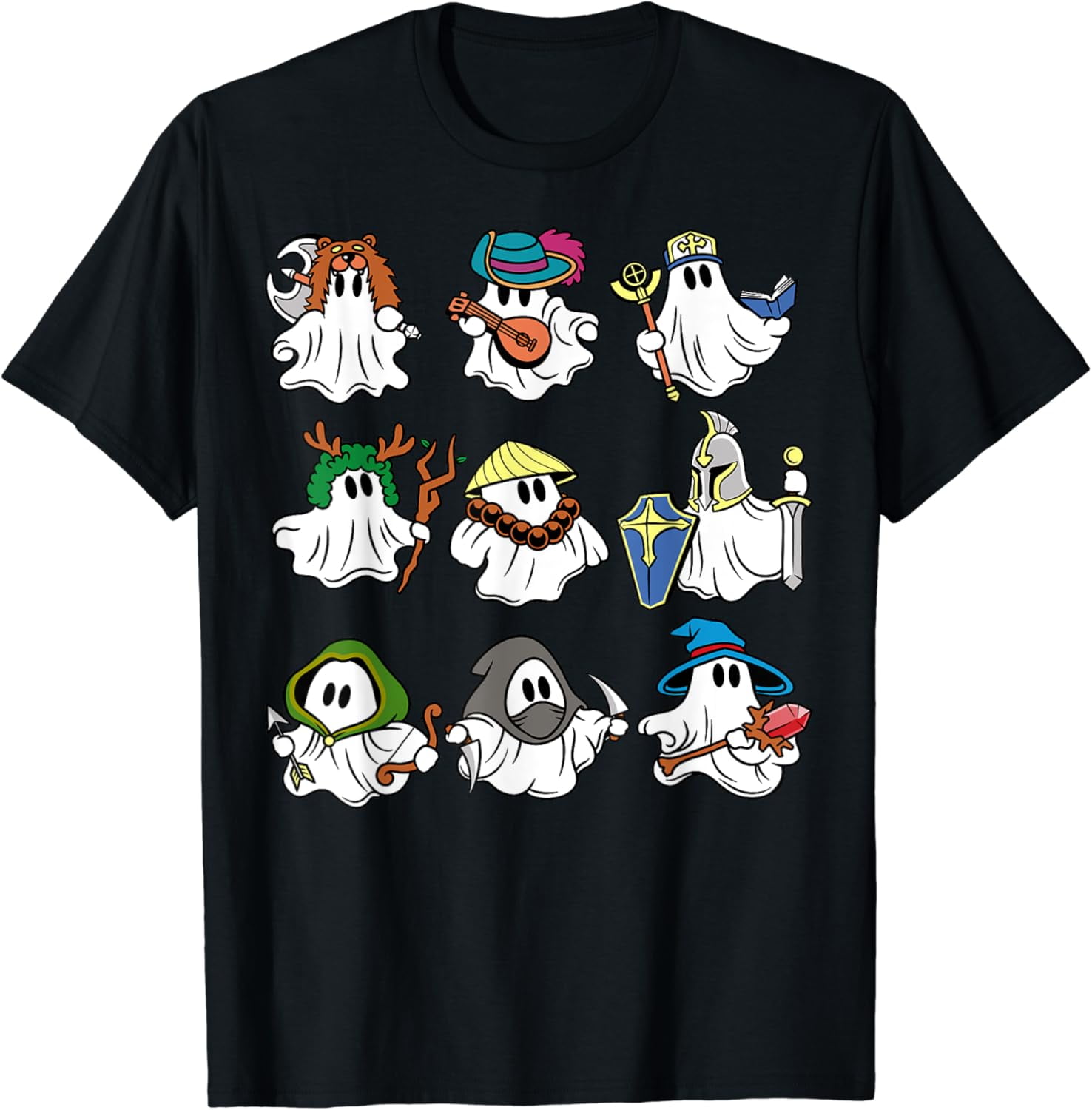DOVU Character Classes Rpg Gamer Cute Ghost Nerdy For Hal.Low.Een T-Shirt Unisex S-5XL Hot ...