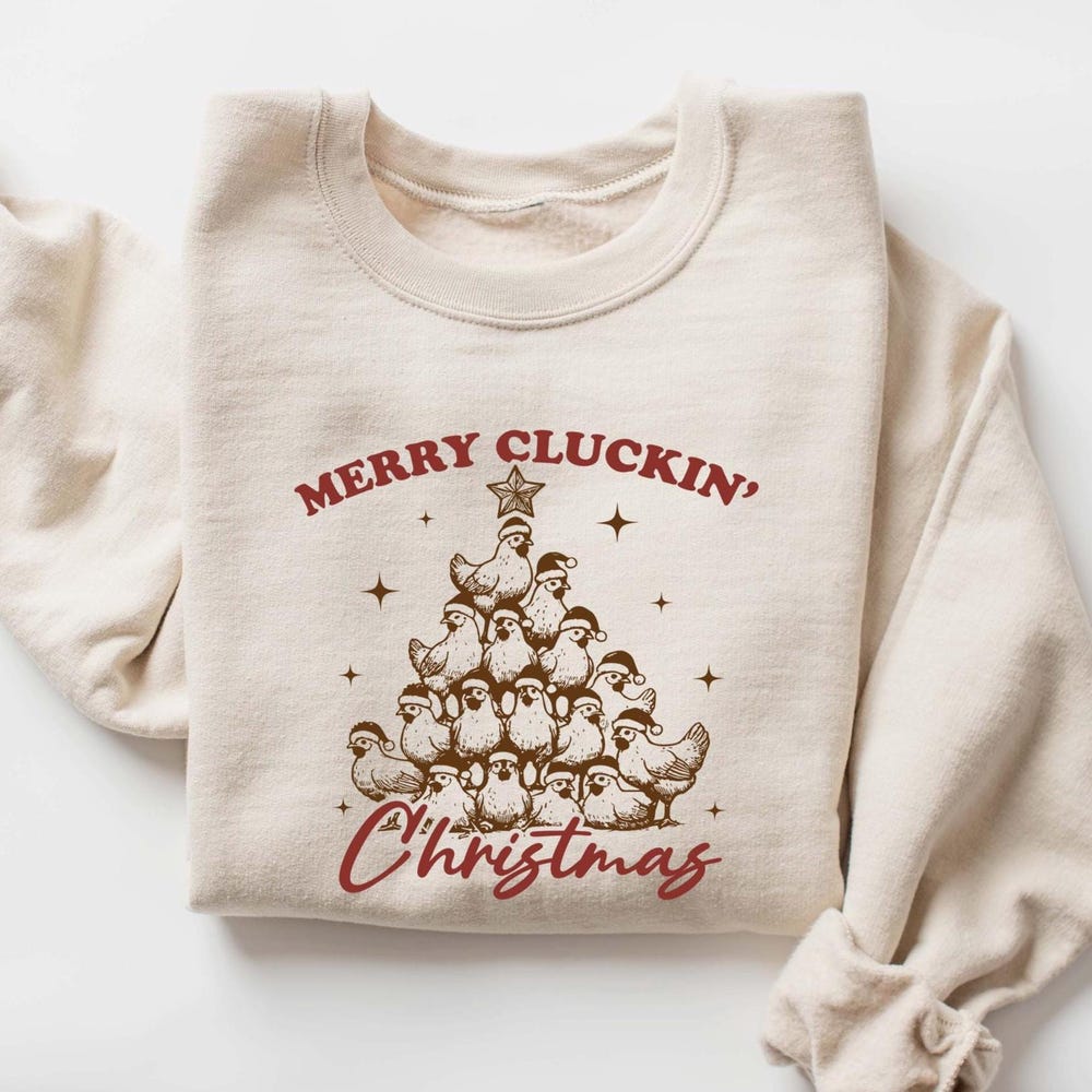 DOVU Chicken Chri.Stm.As Sweatshirt, Chri.Stm.As Chicken Sweatshirt ...