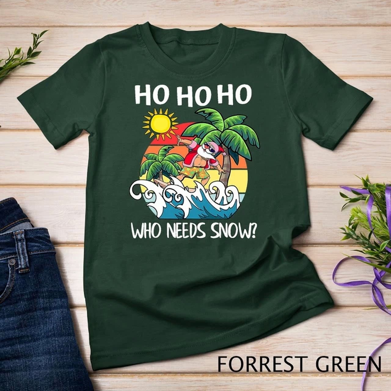 DOVU Chris.Tmas In July San.Ta Surfing Summer Beach Vacation T-Shirt Unisex S-5XL Hot Trending ...