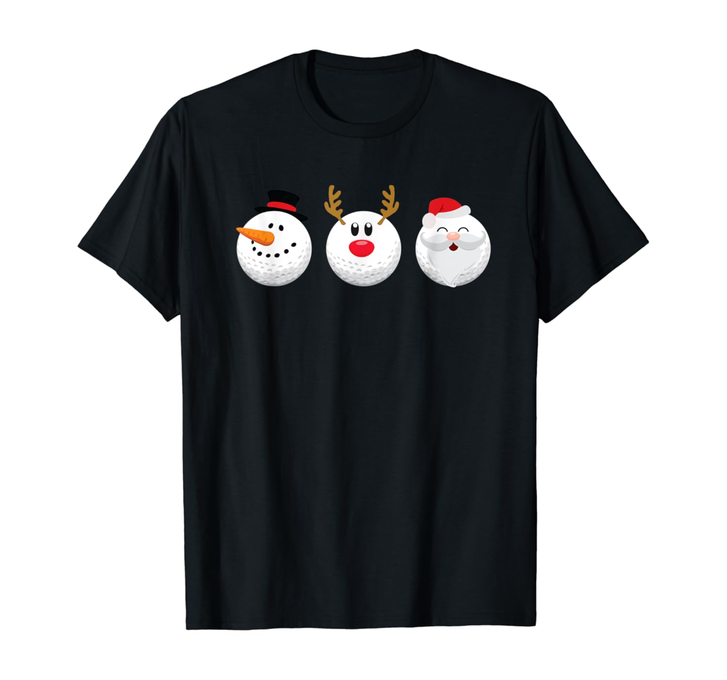 DOVU Chris.Tmas San.Ta Golf Balls Snowman Reindeer T-Shirt Unisex S-5XL ...
