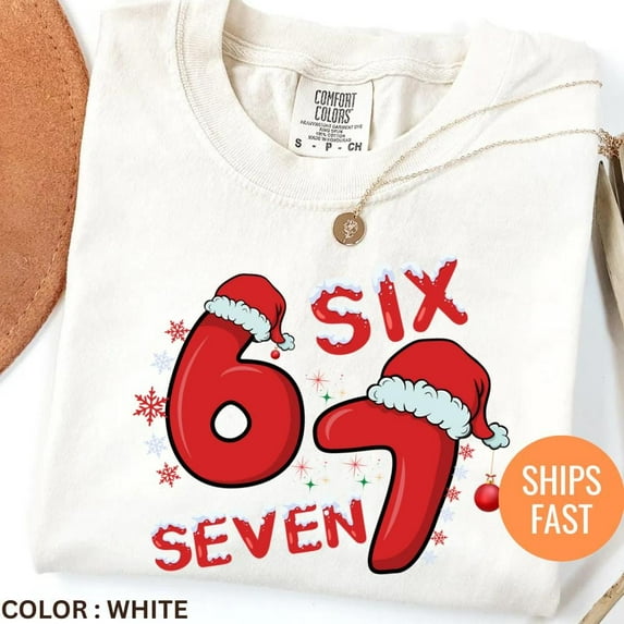 DOVU Chris.Tmas San.Ta Says 6 7 Shirt, Six Seven Gen Z Tshirt, Gen Z ...