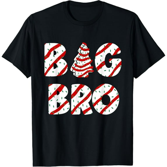 DOVU Chris.Tmas Tree Cake Matching Family Party Pajama Big Bro T-Shirt ...