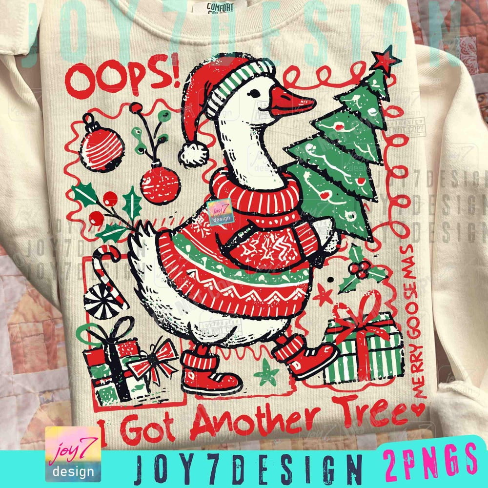 DOVU Chris.Tmas Tree Funny Goose Oops I Bought Another Tree Merry ...