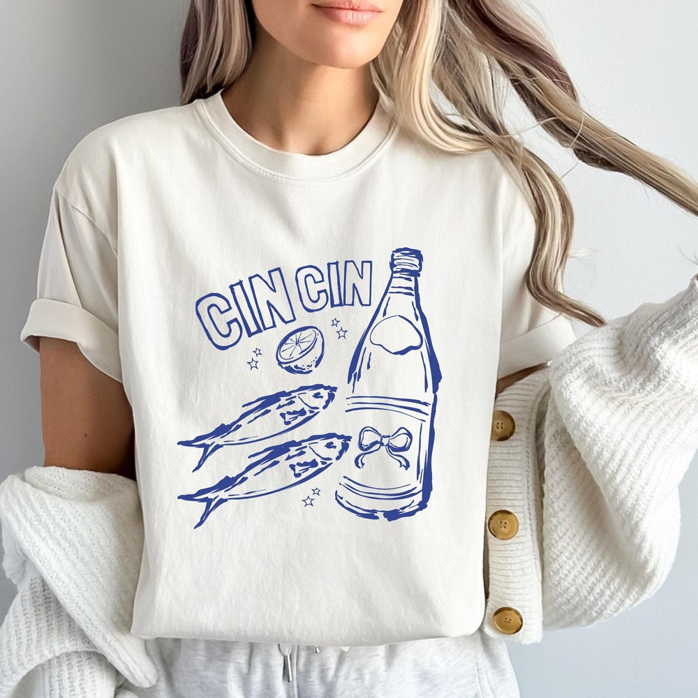 DOVU Cin Cin Tee Sardines Tshirt Trendy Downtown Shirt Oceancore Lisbon ...