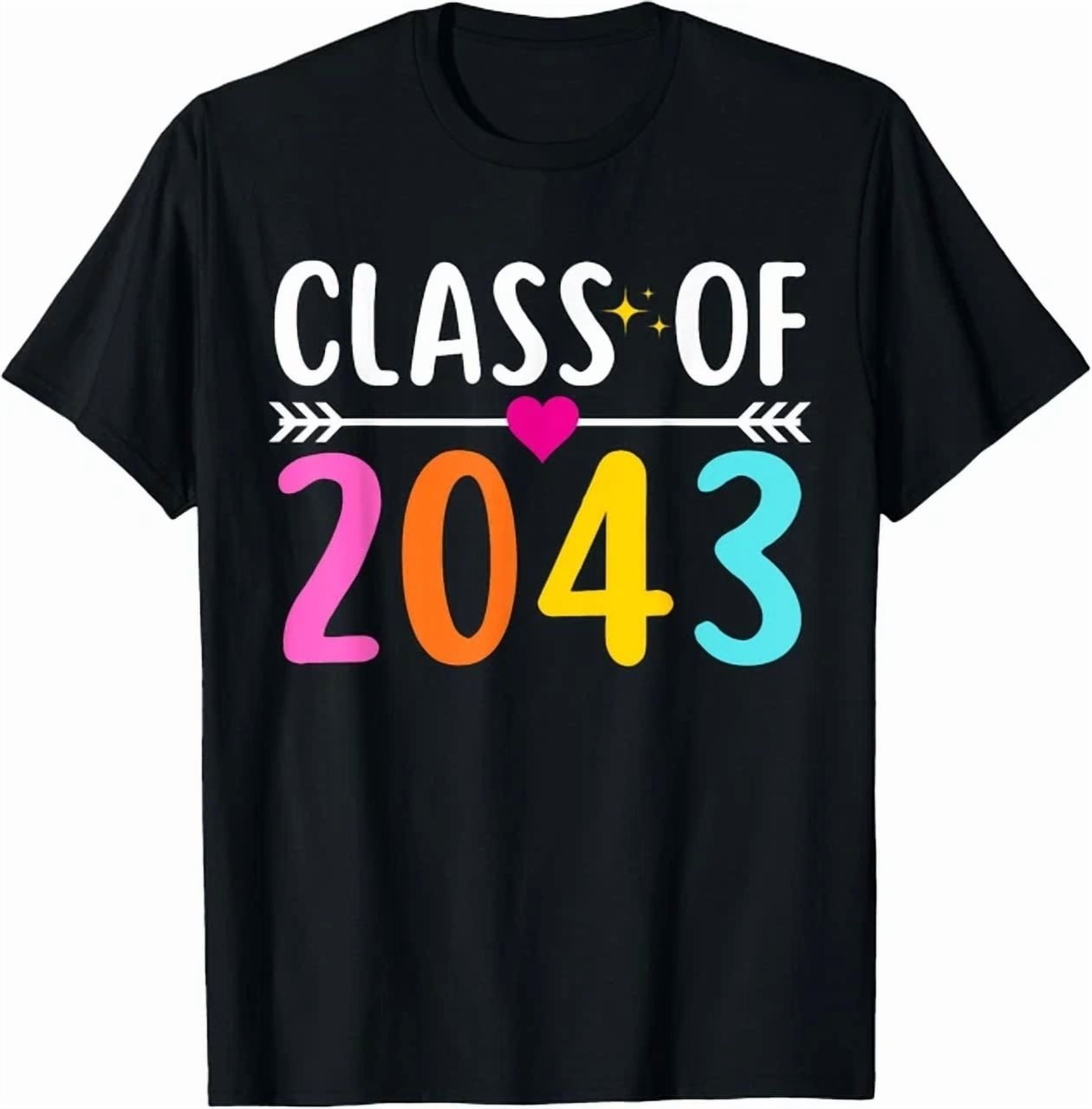 DOVU Class Of 2043 Grow With Me Graduation First Day Of School T-Shirt ...